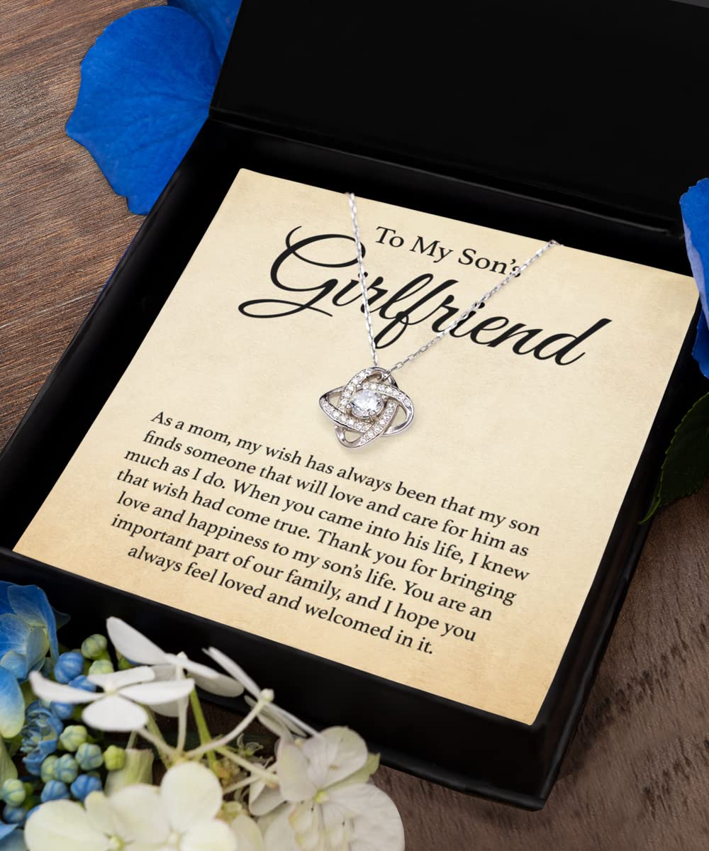 Coveted Goods To My Son’s Girlfriend Gift, Sterling Silver Necklace Gift for Son’s Girlfriend