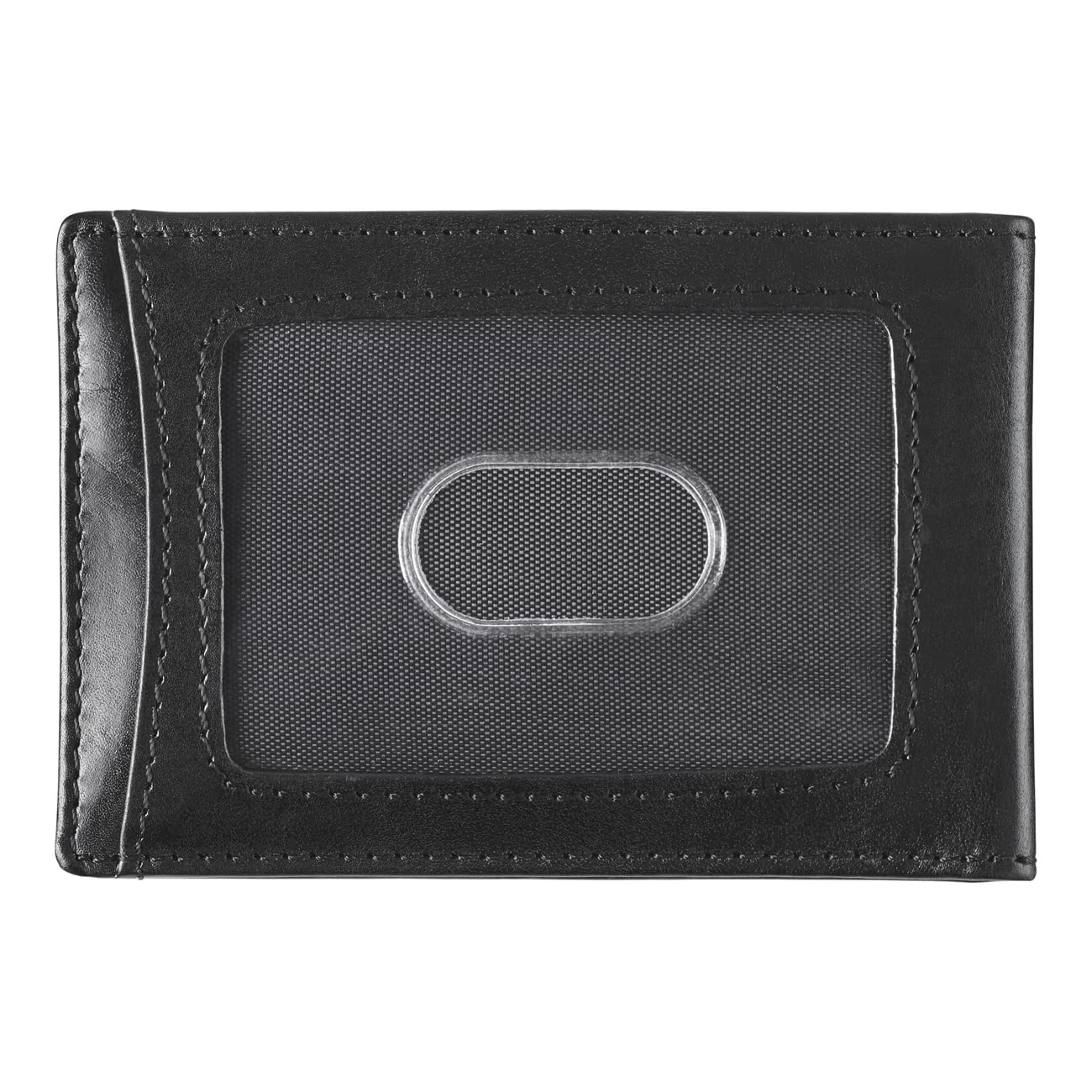 Johnston & Murphy Mens Two-Fold Money Clip Wallet Black Full Grain Leather One Size One Size