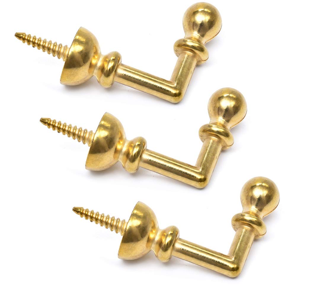 Heavy Duty Decorative Coat Hook Curtain Holdbacks Curtain Tiebacks Great for Wall Mounted Hook Rack(Gold, 11Set)
