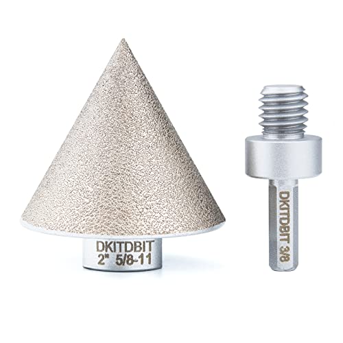 Diamond Beveling Chamfer Bit,Diamond Countersink Drill Bit for Shaping Enlarging Trimming Holes Up to 2" (50mm) in Porcelain Ceramic Tiles Counter, Fit for Angle Grinder of Tile Tool