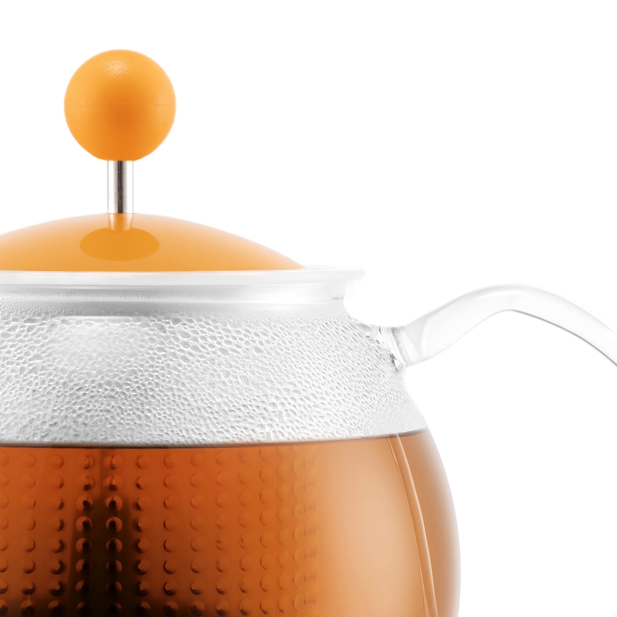 BODUM Assam 1823-449-Y21 Teapot with Glass Handle, Lid and Plastic Filter, 0.5 L