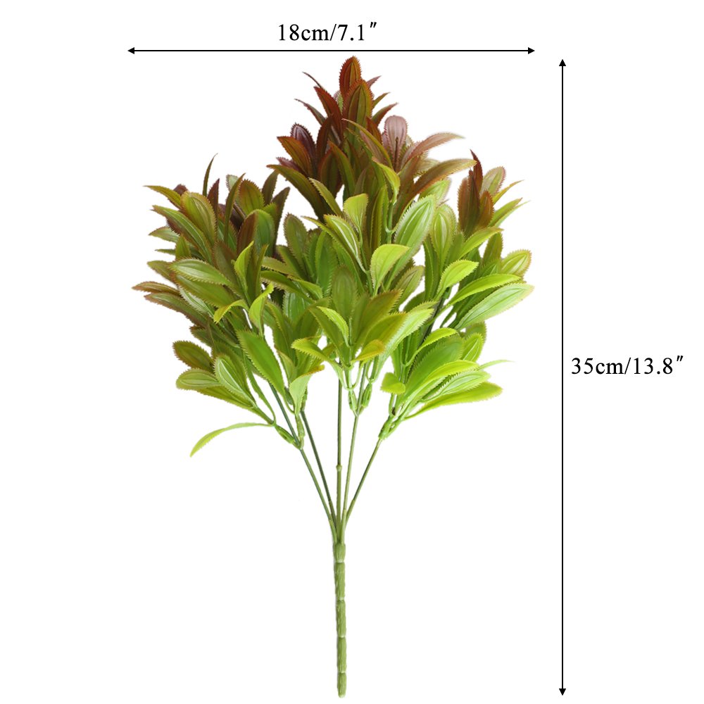 Nahuaa 4PCS Artificial Flowers for Outdoors Fake Spring Flowers Faux Plastic Shrubs Indoor Outside Table Centerpieces Arrangements Home Kitchen Office Windowsill Summer Fall Decorations