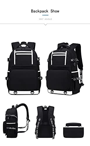 Gnoved Anime SPY Figure Backpack with Charging Port, Unisex School Bag Bookbags Over 6 Years Old.(Style2)