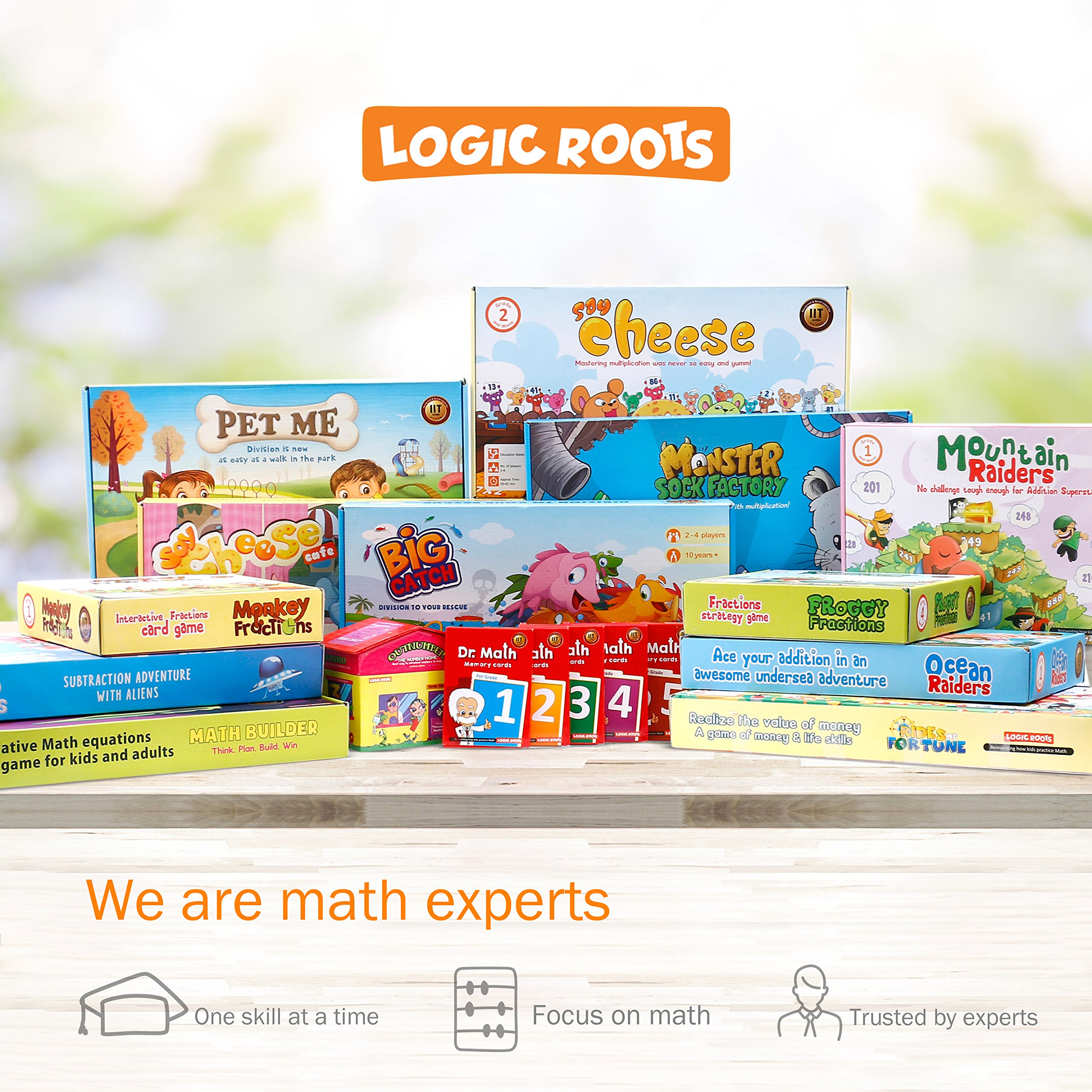 Logic Roots Math Puzzle for Kids - Multiplication Table 10-12 Practice, Fun STEM Toy for 7-8 Year Olds, 4 Foam Puzzles with 10 Pieces Each, Learning Gift for Kids, Homeschoolers, Grade 1 and Up