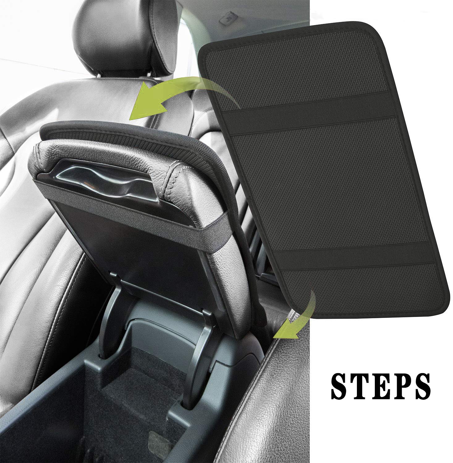chaqlin Women Auto Center Console Armrest Cover Pad Universal Fit Soft Comfort Center Console Armrest Cushion Protector for Car Blue