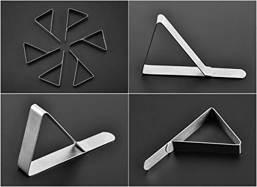 Tablecloth Clips,Picnic Table Clip,Stainless Steel Table Clips Rust-Free,Windproof for Outdoor Indoor Party, Camping, Wedding (Pack of 12)