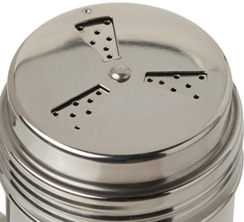 Tablecraft, 10 oz, Silver Stainless Steel Dry Rub Shaker with Handle, 10-Ounce