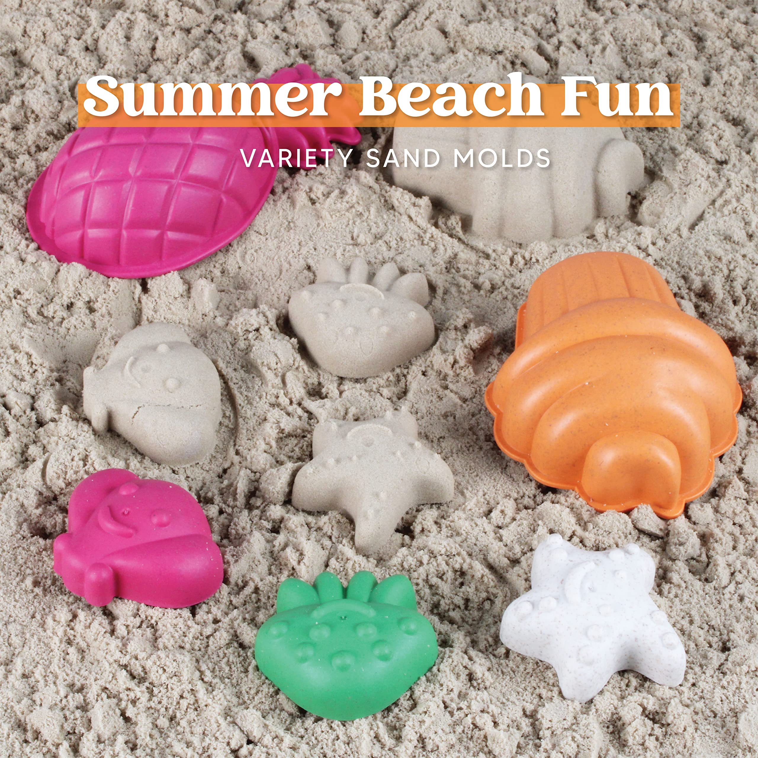 JOYIN 25 Pieces Beach Sand Toys Set with Mesh Bag Including Bucket, Car, Shovels, Rakes, Watering Can, Molds for Kids Summer Outdoor Beach Fun