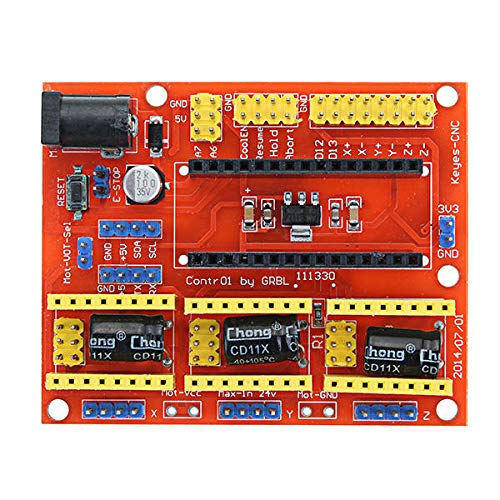 DRNKS CNC Shield V4+ with Nano 3.0 A4988 Stepper Motor Driver Board - Products That Work with Official Boards DIY Electronic Module