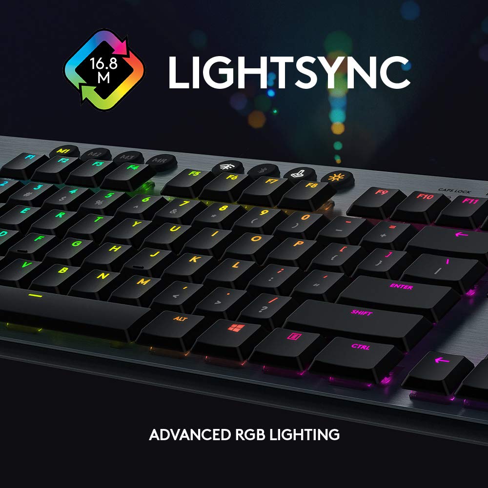 Logitech G815 RGB USB Mechanical Gaming Keyboard (Clicky), Black