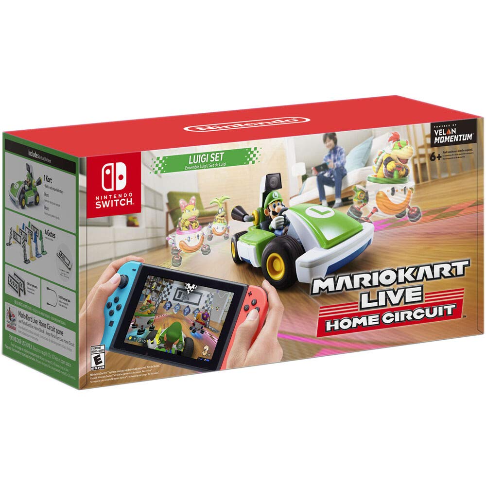 Nintendo 2020 Newest - Mario Kart Live: Home Circuit - Luigi Set Edition - Holiday Family Gaming Bundle for Nintendo Switch, Nintendo Switch Lite - Green - iPuzzle USB Charging Cable