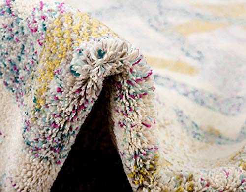 Unique Loom Positano Collection Coastal Modern Light Colors Starfish Beige Runner Rug (3' x 10')