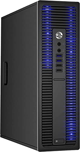 HP EliteDesk Desktop RGB Lights Computer AMD A-Series Processor 16 GB RAM, 512 GB SSD, Windows 10 Pro 64-bit, Wi-Fi, Gaming PC Keyboard & Mouse (Renewed)