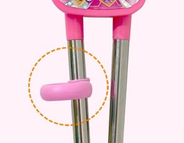 Generic TNB Teenieping Character Dinnerware Set with Case, Cutlery Set, Fork, Spoon, Tableware, Training Chopsticks for Beginners with Silicone Rings (Splashping), m, Pink, blue, purple