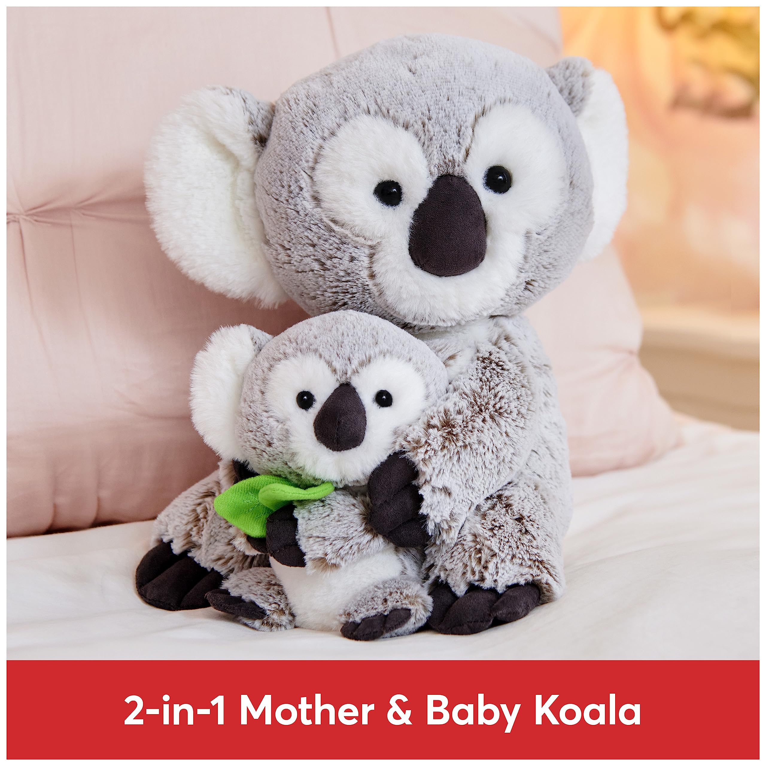 GUND Zozo The Koala Bear with Joey Plush, Stuffed Animal for Ages 1 and Up, Gray/White, 10β