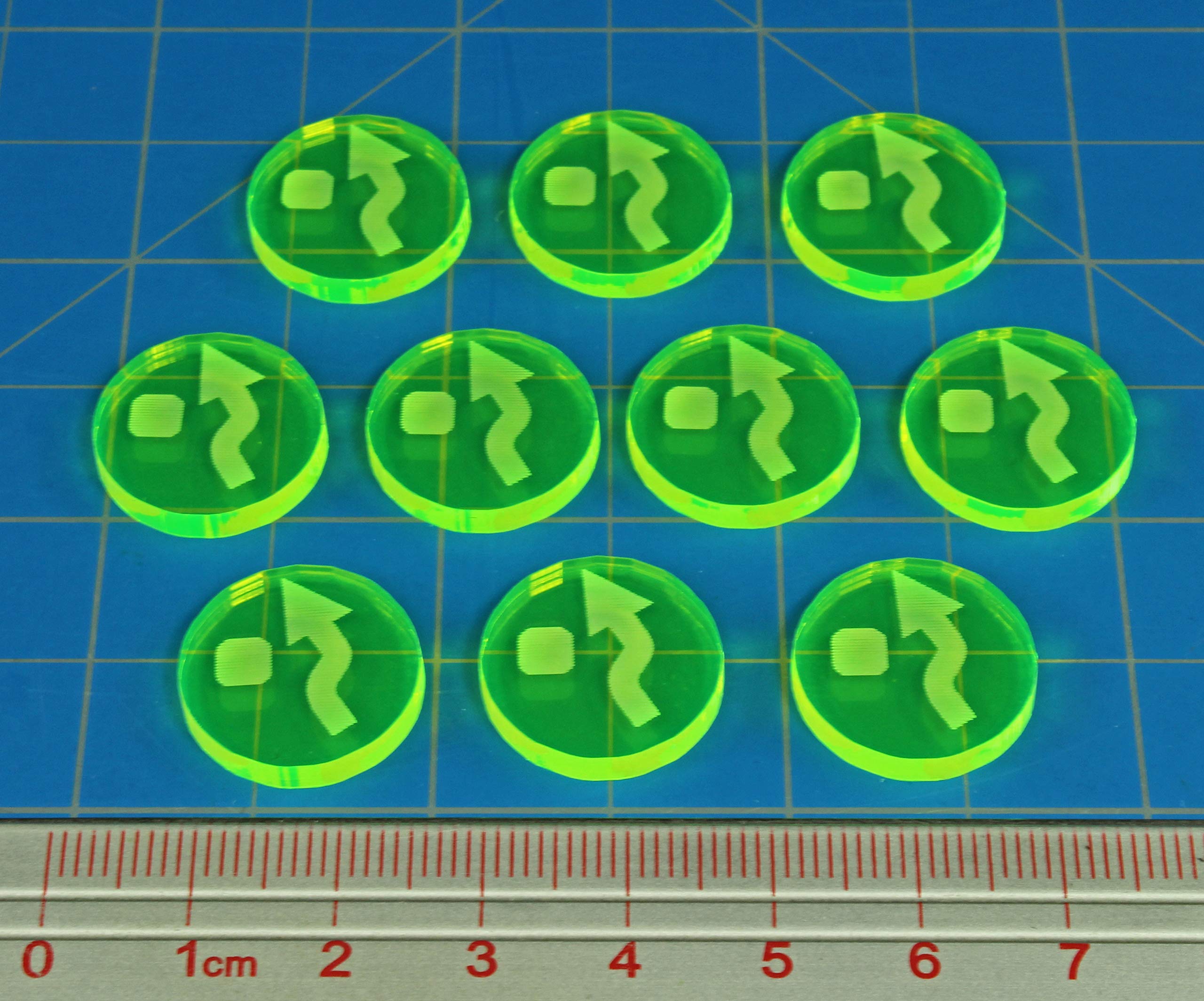 LITKO Space Fighter 2nd Edition Tokens | Compatible with Star Wars: X-Wing Miniatures Game | Pack of 10 (Circular Evade Tokens)