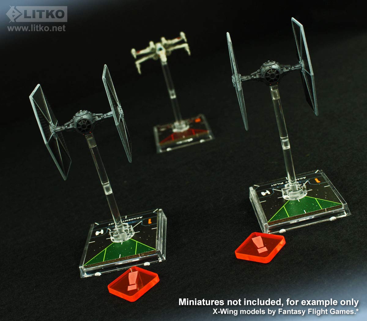LITKO Space Fighter 2nd Edition Tokens | Compatible with Star Wars: X-Wing Miniatures Game | Pack of 10 (Diamond Stress Tokens)