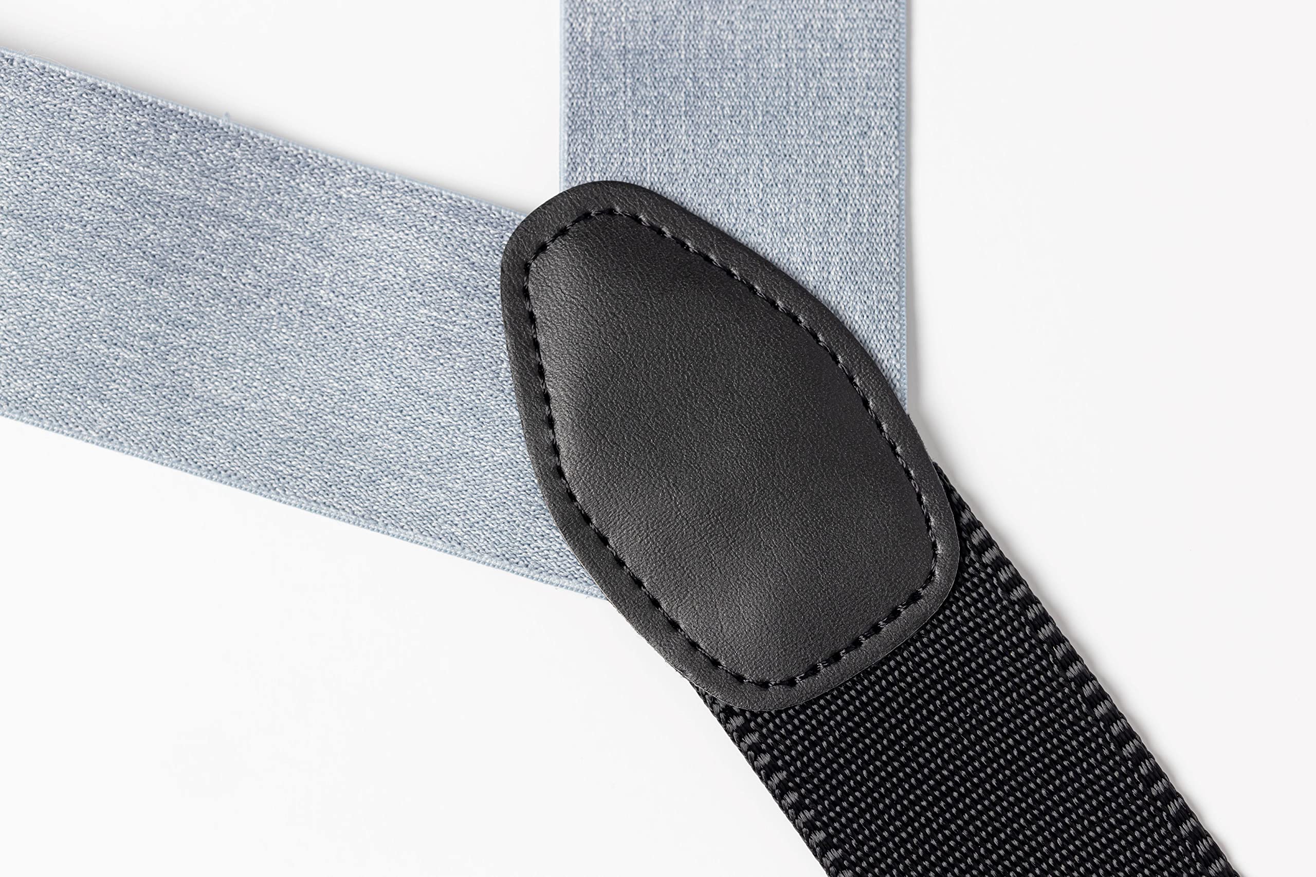 COZY Airport Friendly Hidden Suspenders for Men and Women Under Clothing Y Back (Large), Grey