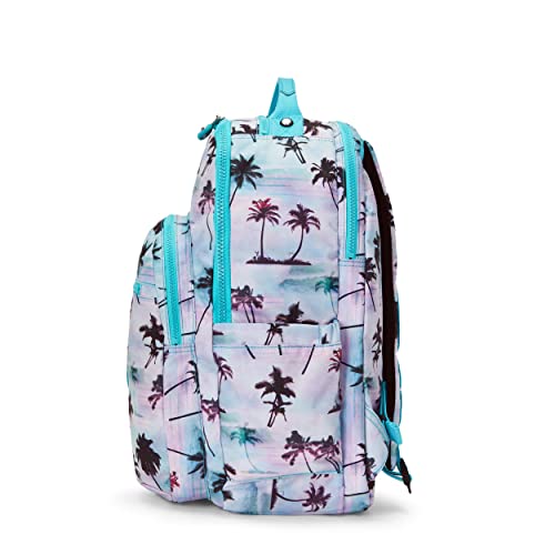 Kipling Women's Seoul Extra Large 17β Laptop Backpack, Durable, Roomy with Padded Shoulder Straps, School Bag, Shadow Palm PRT, 34.5''L x 45''H x 23''D