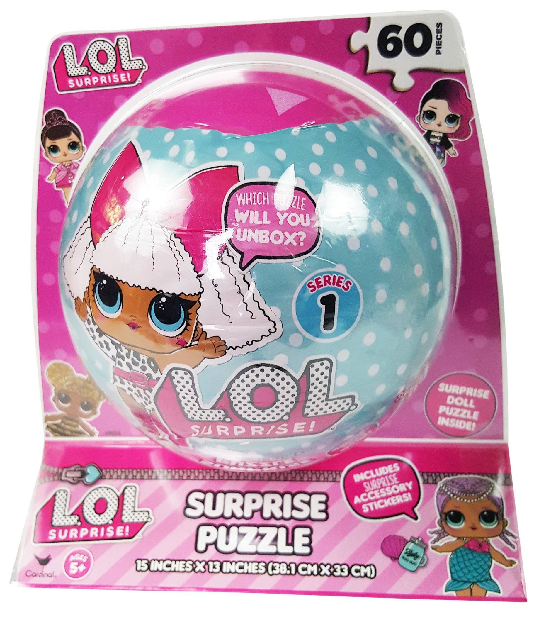 LOL - SURPRISE PUZZLE (15 In x 13 In) 60 Pieces - Based on the Hottest New Craze - The L.O.L. Surprise! Doll