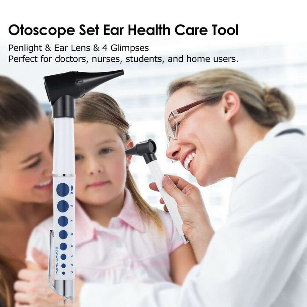 DOITOOL 3X Magnification Generation Doctor Mom Ear Scope Otoscope with Light,Otoscope with Both Adult and Pediatric Disposable Specula Tips Ear Checker for Ear Infections