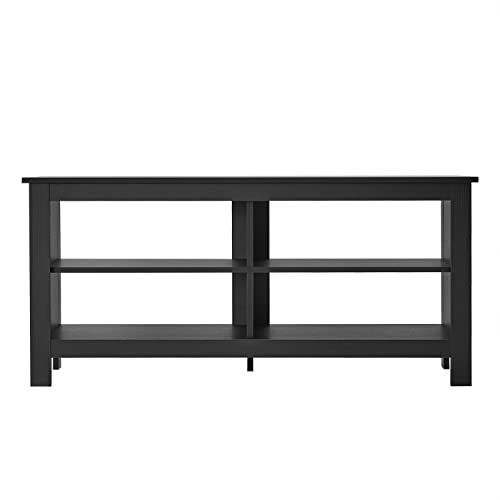 Panana TV Stand 6 Cubby Television Stands Cabinet 6 Open Media Storagefor TVs up to 80 Inches, 70 Inch (55 Inches Black)