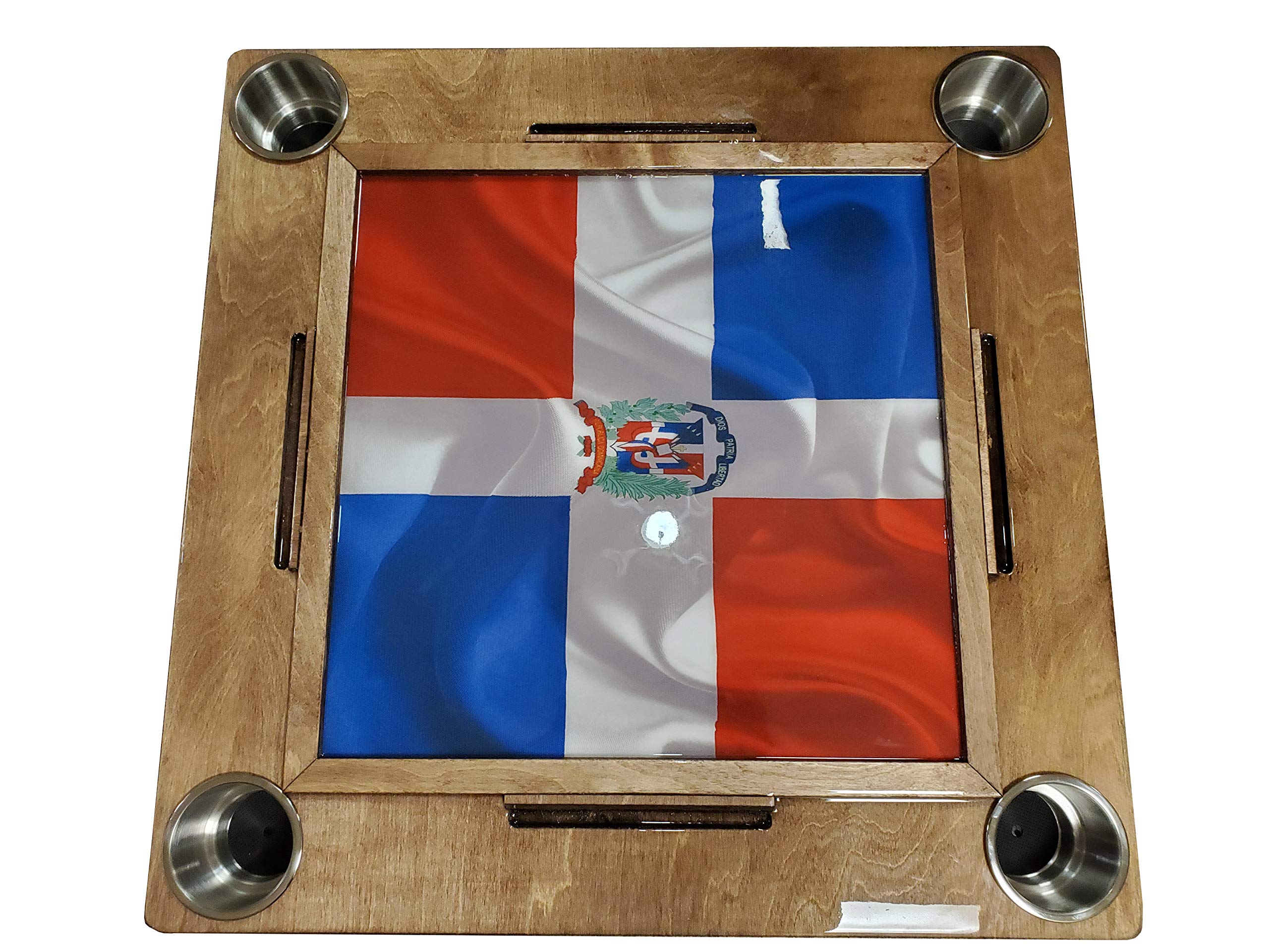 The Kitchen Zone Domino Table with Dominican Flag - Anti-scrash and Water-Resistant(Legs Included)
