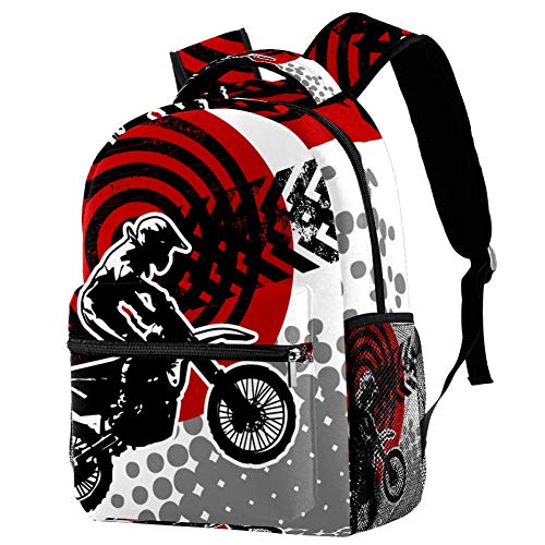EVANLinsim Motocross Backpacks Boys Girls School Book Bag Travel Hiking Camping Daypack Rucksack