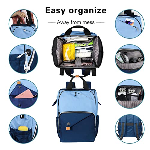 Hap Tim Laptop Backpack for Men&Women, Computer Backpack, College Backpack, Laptop Bags, Womens Travel Backpack, Birthday Gifts for Women&Men(7651-BL)