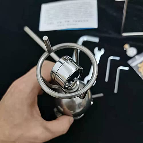 HATALK 2023New Hand Popcorn Machine Home,Mini Hand Cranked Popcorn Machine,304 Stainless Steel Food Grain Amplifier,Retro,Hand Crank, Heating Slow Boost with Pressure Gauge Suitable