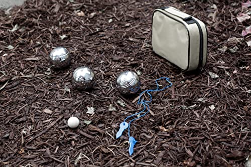 Kikkerland Boules Set Large Action Game, Outdoor, Beach, Lawn Backyard Family Party Games for Adults