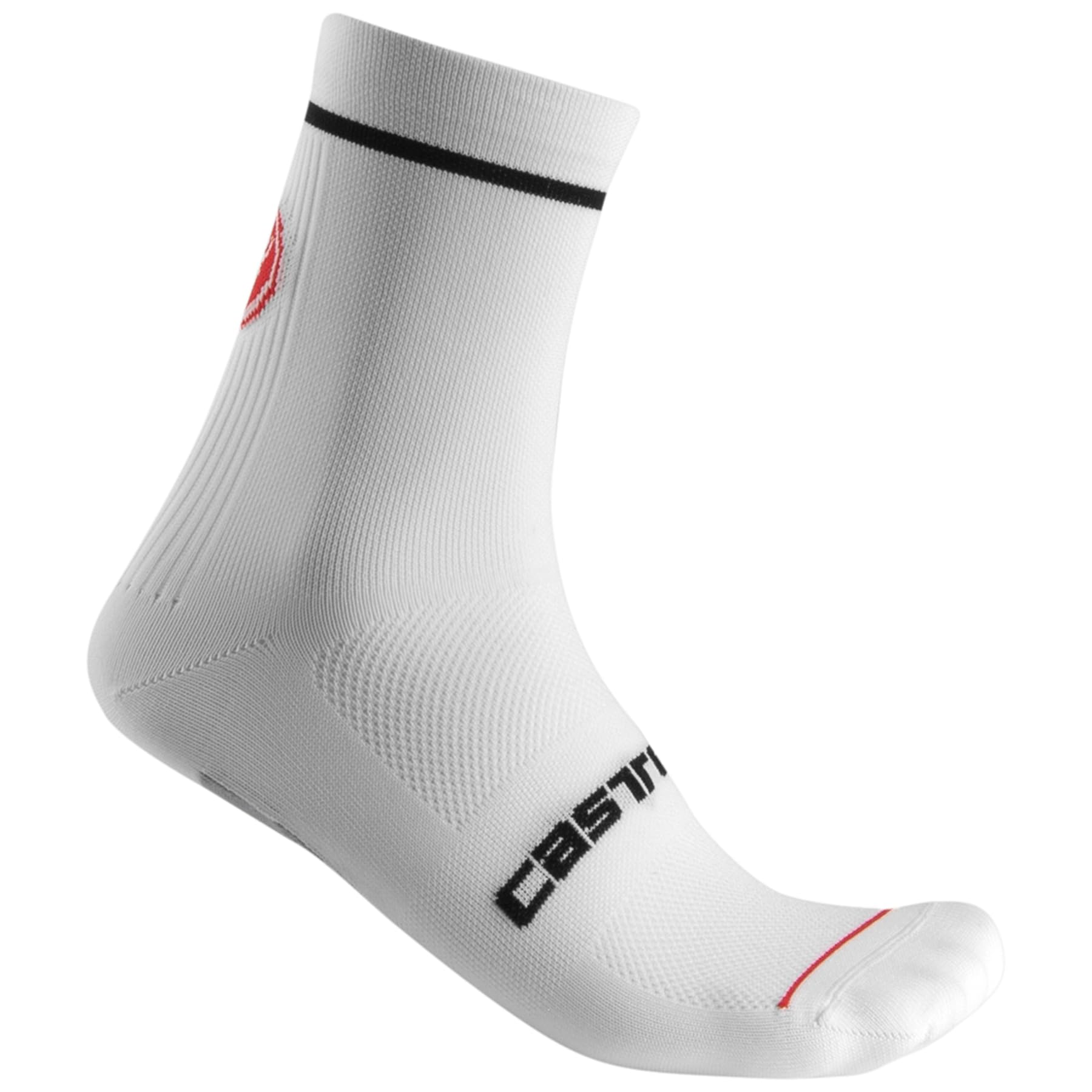 Castelli Entrata 13 Cycling Sock (White, XXL)