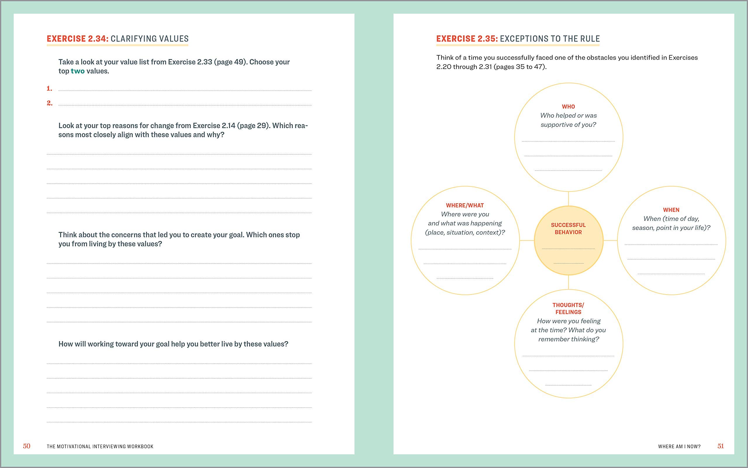 The Motivational Interviewing Workbook: Exercises to Decide What You Want and How to Get There [Spiral-bound] Angela Wood PhD