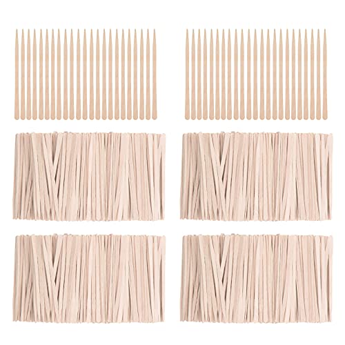 BuQiuRen 1600 Pieces Wax Sticks Wood Spatulas Applicator Craft Sticks for Face & Eyebrows Hair Removal Sticks