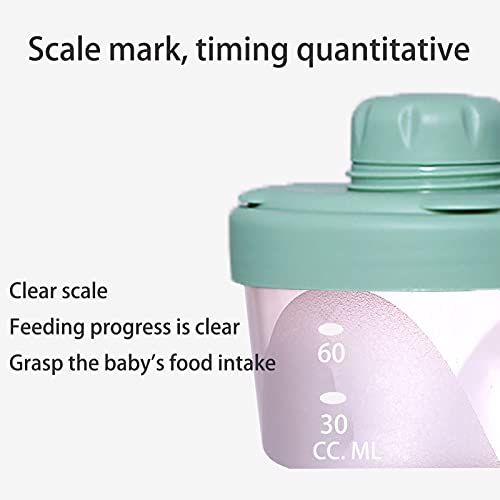 IENYPA 4 Layers Baby Milk Powder Formula Dispenser on The go, Baby Formula Containers for Travel, Formula Holder Mixer, Baby Feeding Snack Storage Container, Portable, Stackable, Non-Spill, BPA-Free
