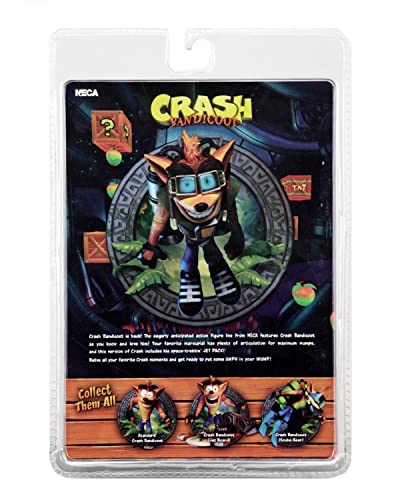 NECA - Crash Bandicoot 7" Scale Action Figure ? Deluxe Crash with Jetpack