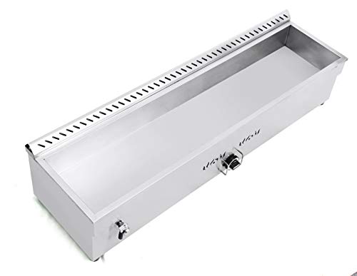 TECHTONGDA Propane Gas Food Soup Warmer Stove Bain Marie Commercial Canteen Buffet Steam Heater 12''x8.7''x6'' Pan 5 Pan