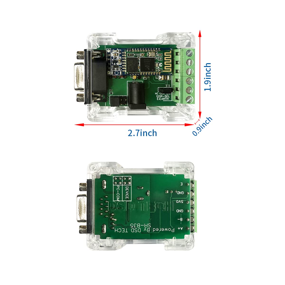 DSD TECH SH-B35 RS485 RS232 to Bluetooth 2.0 Adapter Support Android and Windows