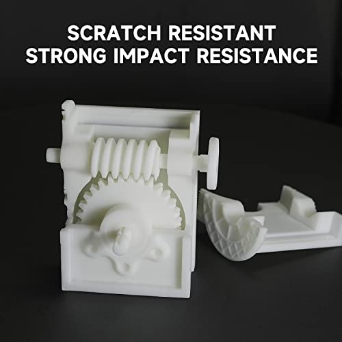 GratKit Upgraded ABS-Like 3D Printer Resin, High Toughness 405nm UV Curing Resin, Scratch Resistant and Compatible with SLA, LCD and DLP Printers for Industrial Parts Printing - 1000g, White