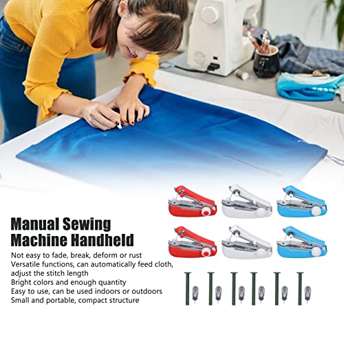 Mini Sewing Machine, Handheld Portable Hand Sewing Machine Handheld Sewing Machine Anti Rust Mini Portable Stitch Stapler for Home Outdoor Travelling