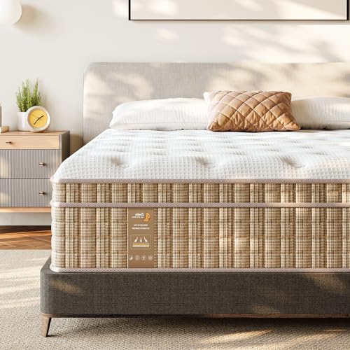 FP FLEXPEDIC Full Mattress, 10 Inch Hybrid Full Size Mattress in a Box, Full Mattress with Gel Memory Foam and Pocket Spring for Pressure Relief, Ergonomic Design & Edge Support, 54"*75"*10"