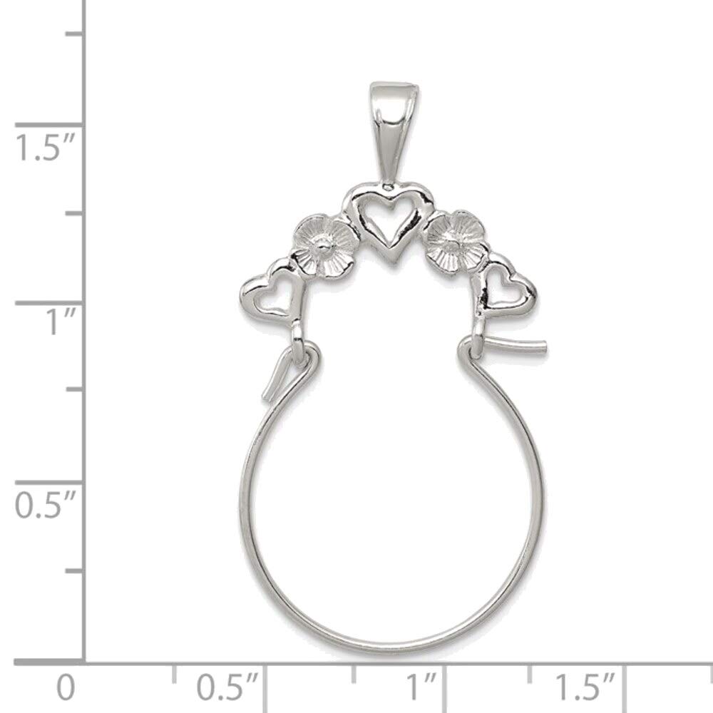 Bonyak Jewelry Solid Sterling Silver Heart Charm Holder