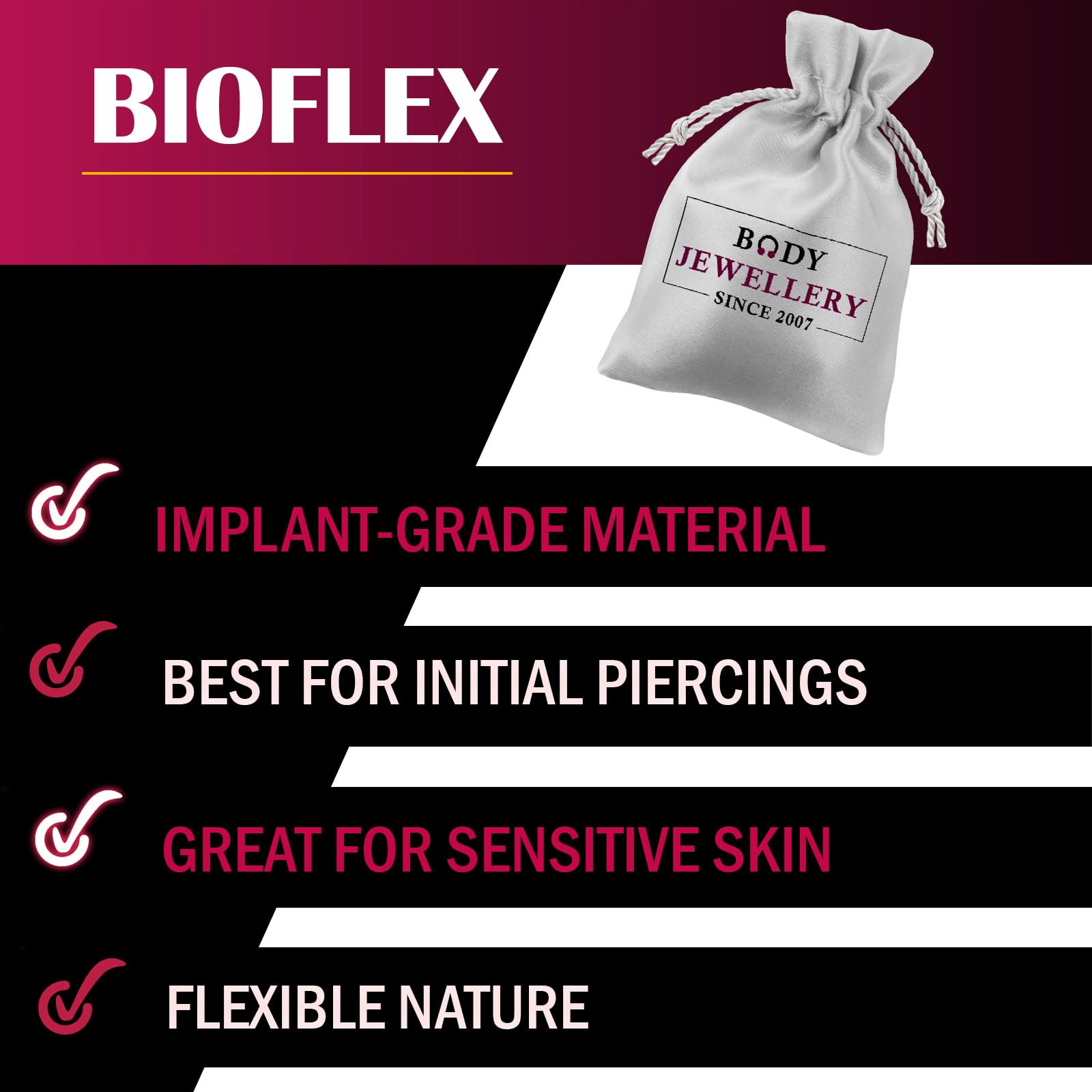bodyjewellery 3pcs 16g Labret Studs Lip Ring Snakebite Monroe Bioflex Flexible Cartilage Conch Forward Helix Tragus Steel Ball Pick Size (3 Pcs(8mm))