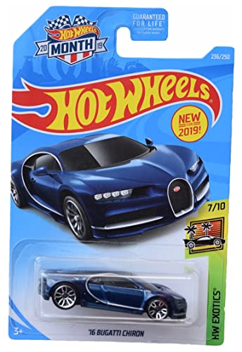 Hot Wheels '16 Bugatti Chiron - 2019 Month Card - Blue