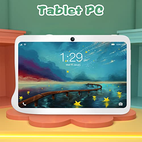 Cosiki Kids Tablet US Plug 100240V 5MP Front 8MP Rear 7in 1960x1080 IPS HD Photography Tablet for 10.0 (White)