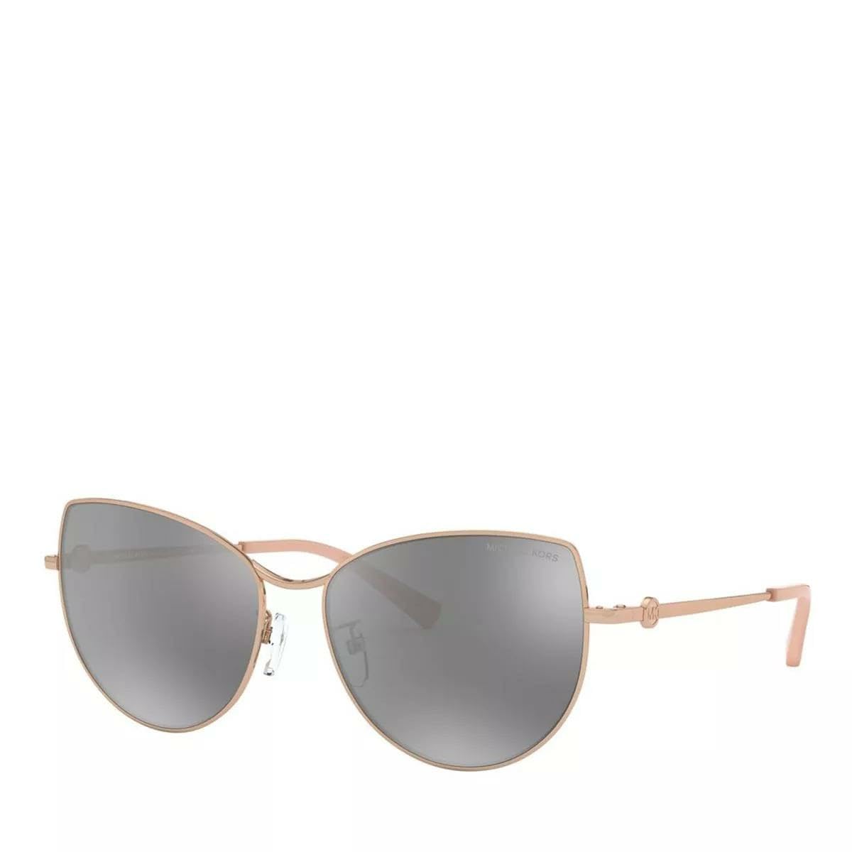 Michael Kors 58 mm La Paz Cat Eye Metal Sunglasses MK1062 Rose Gold/Silver Mirror One Size