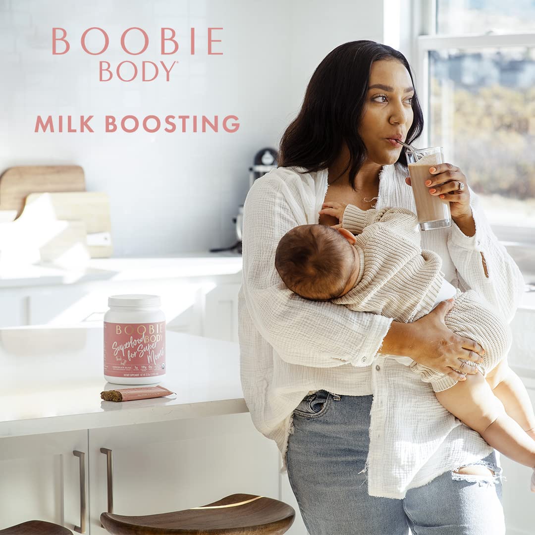 Boobie Body Organic Superfood Plant-Based Protein Shake, Chocolate Bliss, [23.4oz, 1 Tub] (Package May Vary)