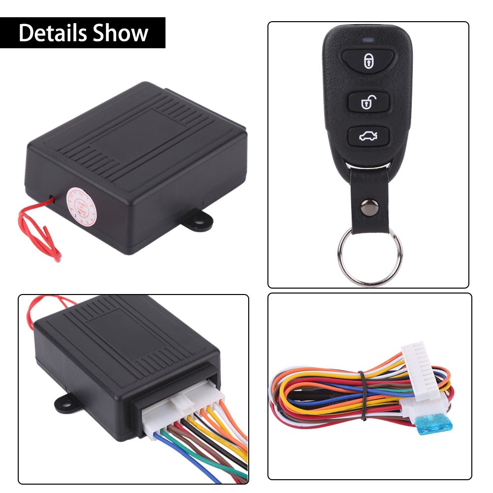 Car Remote Central Locking Kit Keyless Entry System Universal Remote Central Door Lock Kit Locking with Trunk Release