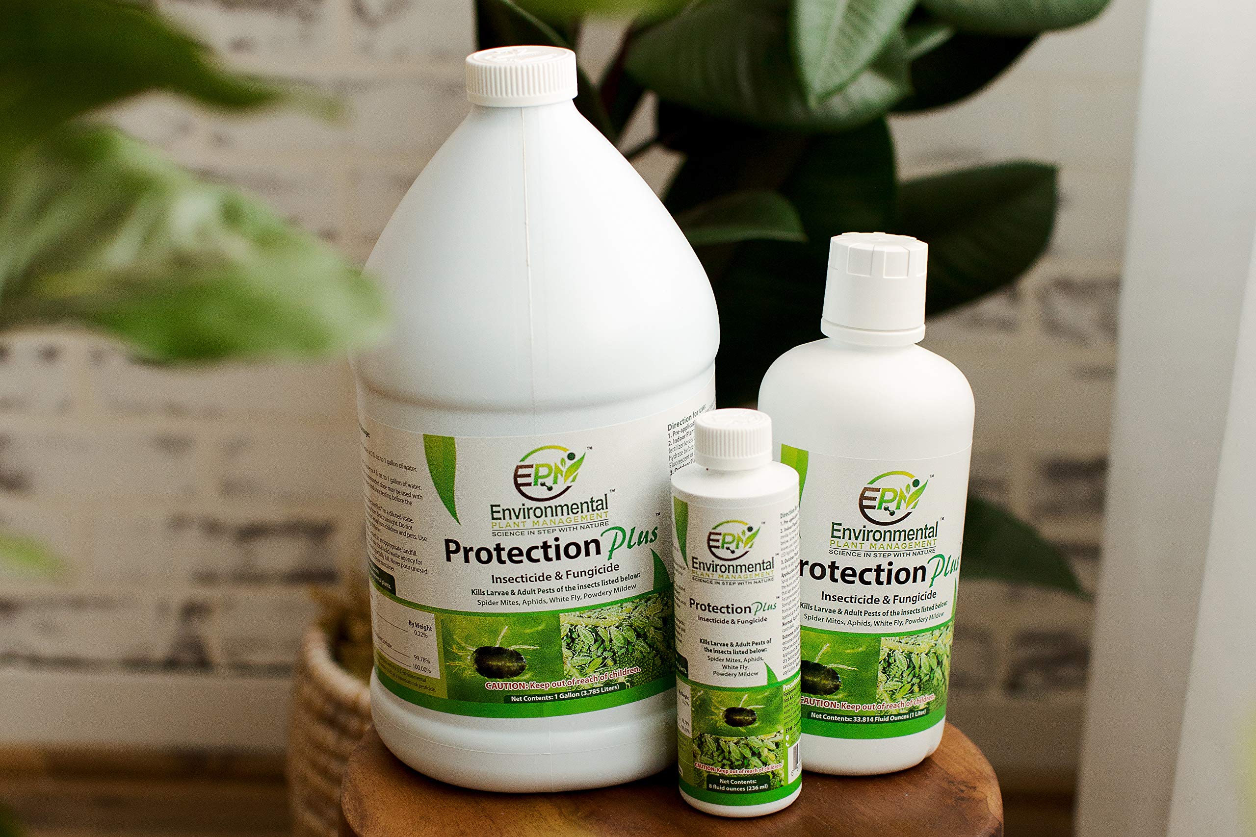 Eco-Safe Plant Protection, Broad Spectrum Insecticide, Fungicide, Miticide; Kill and Repel Mites, Whitefly, Aphids, Thrips, More; EPM Protection Plus 32 concentrated ounces