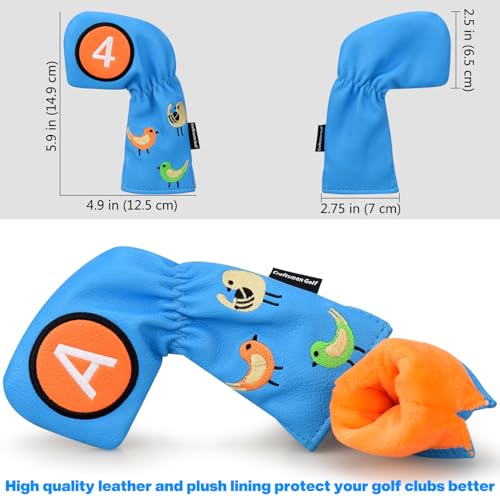 Craftsman Golf Birdie Birds Blue 10pcs/set Golf Club Iron Headcovers Cover Set